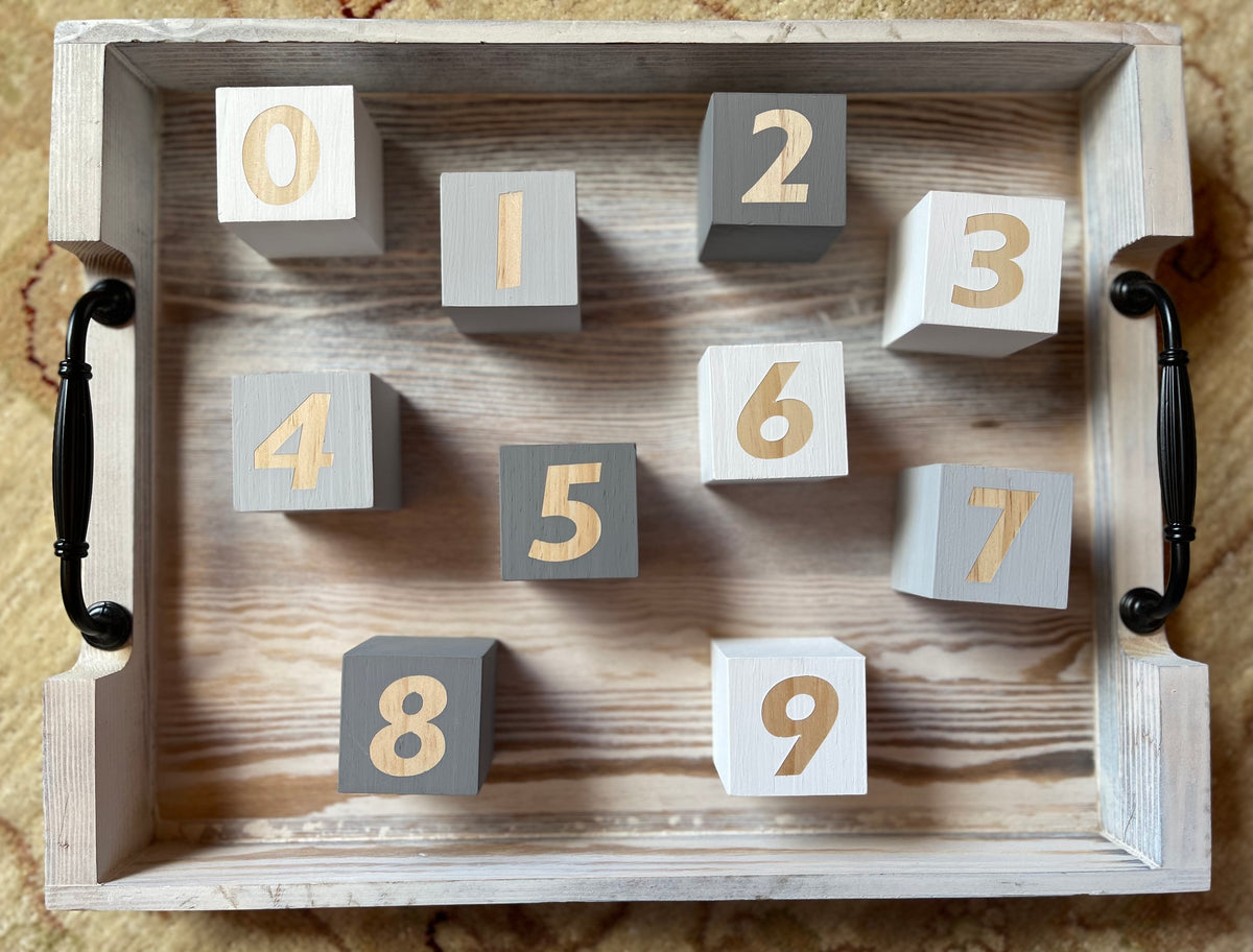 Wooden Number Blocks 0-9– Twigsandtweedles